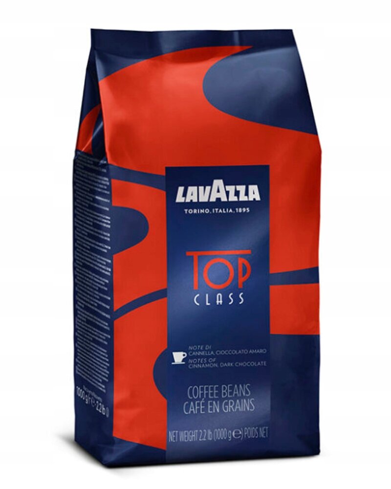 Кофе в зёрнах Lavazza Top Class, 1 кг арабика и робуста, средняя обжарка