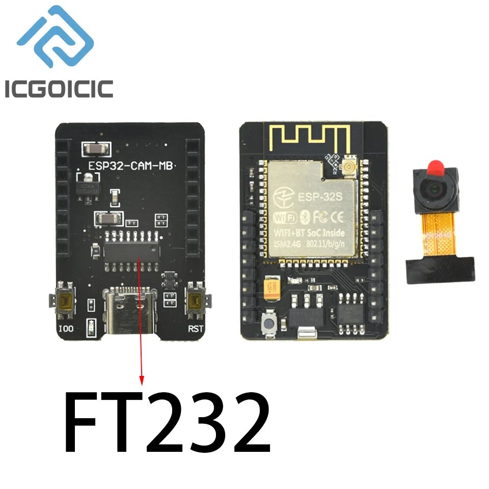ESP32-CAM WiFi Bluetooth модуль FT232 OV2640 kit