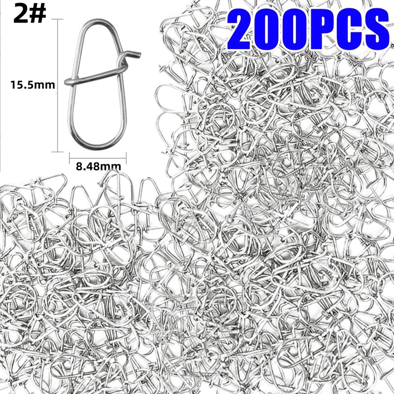 Рыболовные защелки Fastlock из нержавеющей стали 100 шт. 17kg(200pcs)