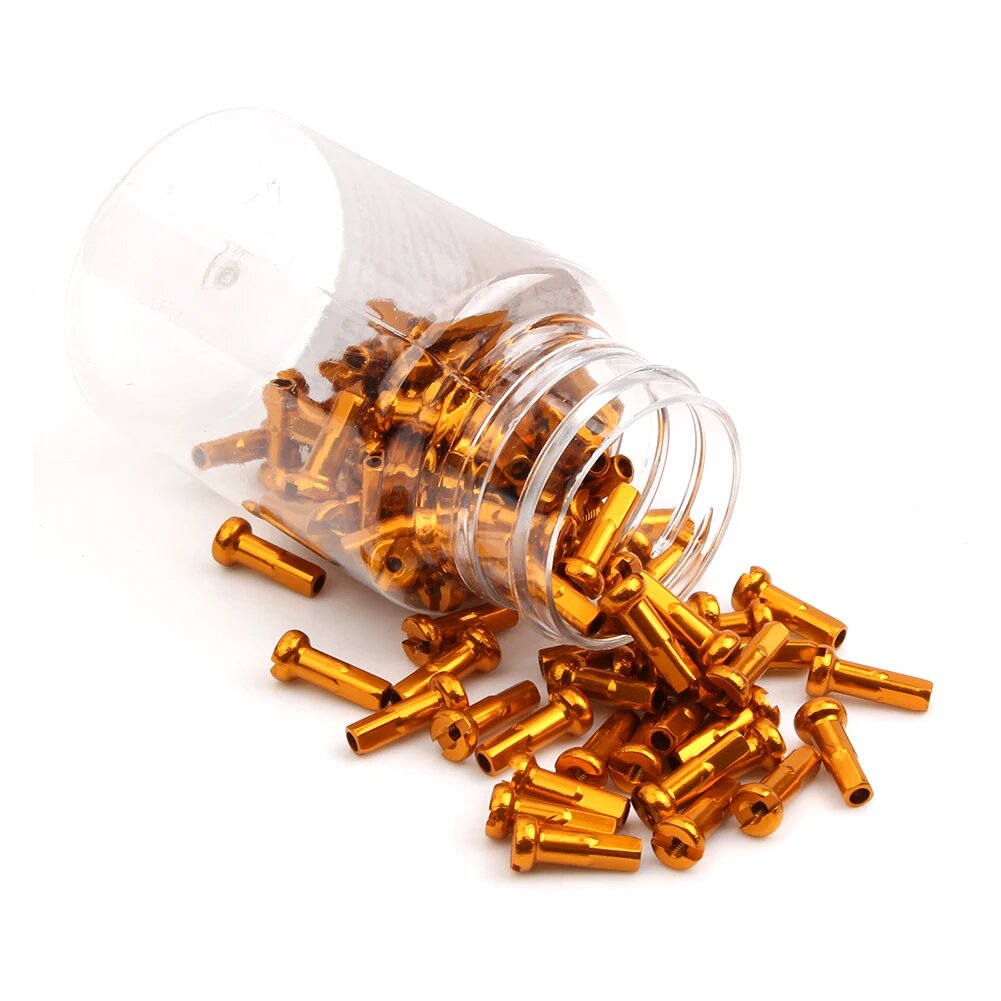 GUB Ниппели для спиц велосипеда 100 шт. 100pcs Golden