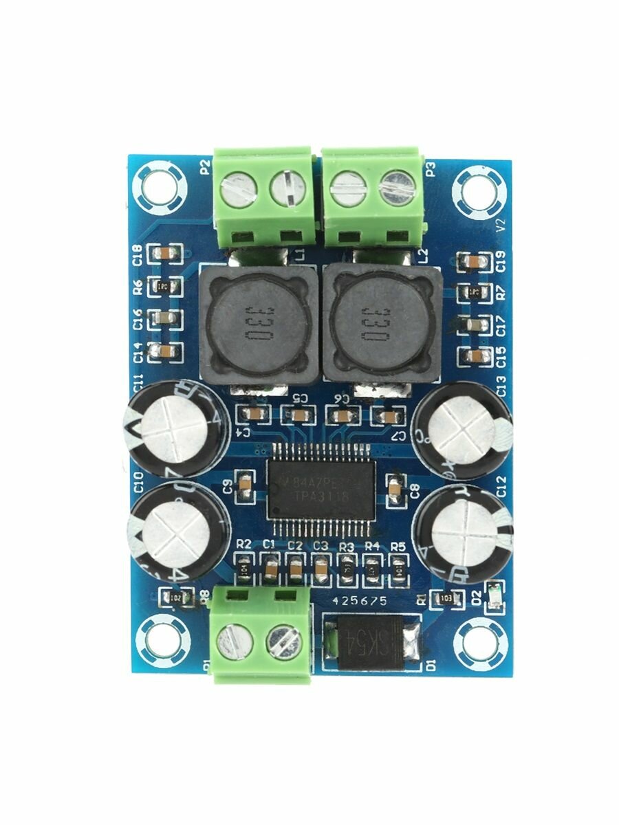 Модуль мини-цифрового усилителя мощности 60 Вт, TPA3118 DC10-24V, высококачественная аудиоплата для домашней стереосистемы, автомобильной аудиосистемы и проектов DIY