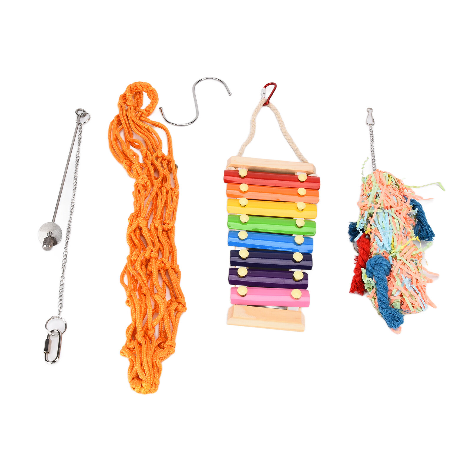 Шт, куриные игрушки, птица, ксилофон, сетчатая сумка, подвесной держатель, качели, игрушки для курицы, утки, ара, попугаев