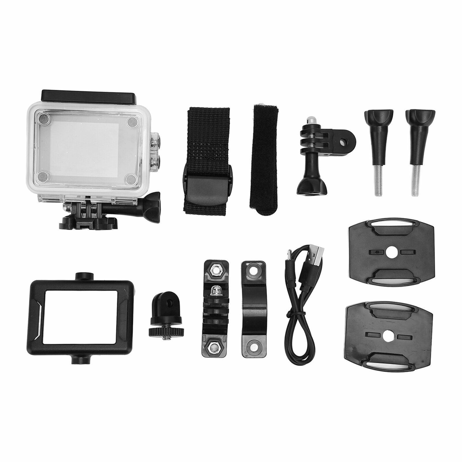 Водонепроницаемая экшн-камера FHD 1080p, 2-дюймовый цветной HD-экран, широкоугольный объектив 140 градусов, для подводных видов спорта.