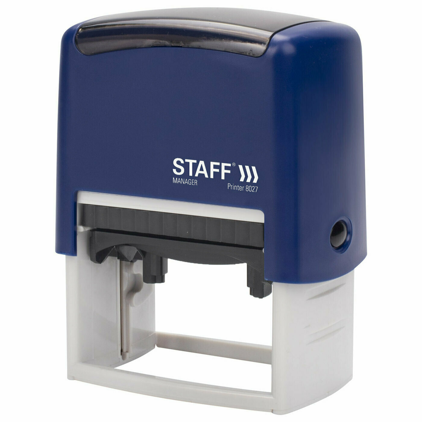 Штамп самонаборный Staff 8-строчный, оттиск 60х40 мм, "Printer 8027", с кассой (237430)