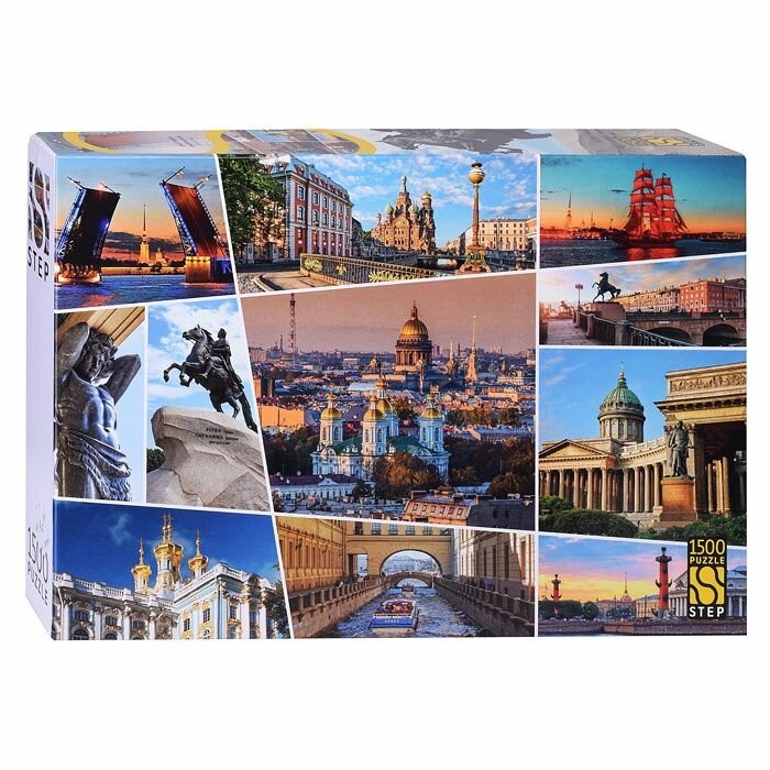 Пазл Step Puzzle 1500 элементов, "Санкт-Петербург. Город белых ночей", в коробке (83078)