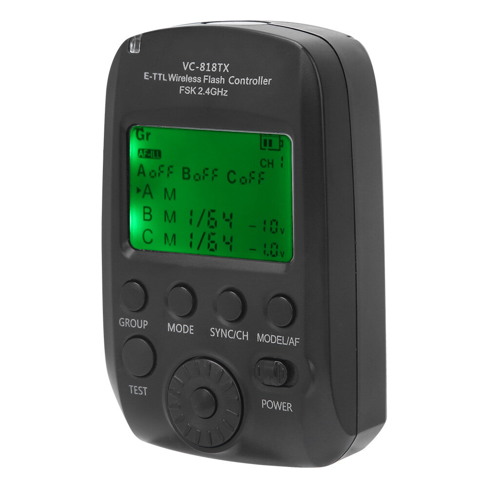 VISICO VC-818TX E TTL Flash Trigger Беспроводной беспроводной передатчик 2.4G Максимальная поддержка высокоскоростной синхронизации 1/8000 с Поддержка 8 каналов 30ID
