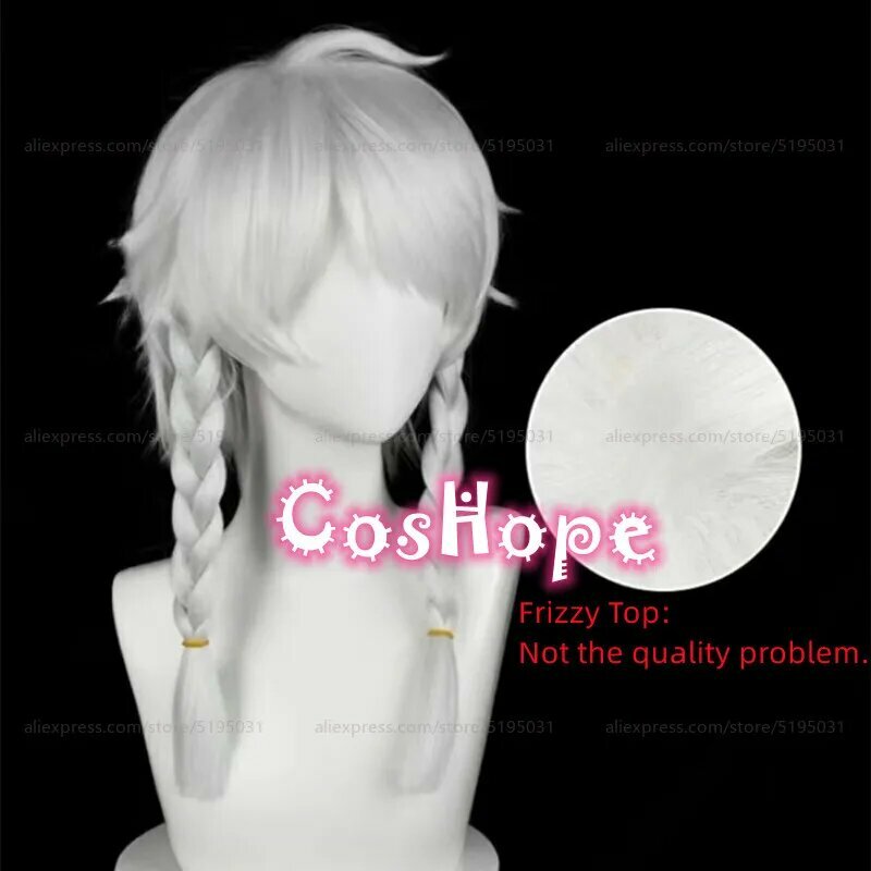 Парик для косплея пророка Илая Кларка, термостойкие синтетические волосы серебристого и белого цвета, длиной 45 см, для косплея из аниме