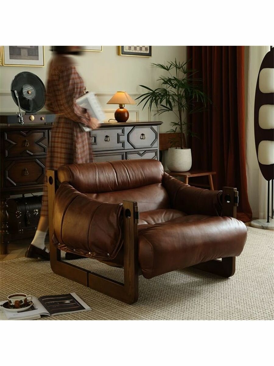 Козетка, механизм Нераскладной, 82х84х70 см, темно-коричневый