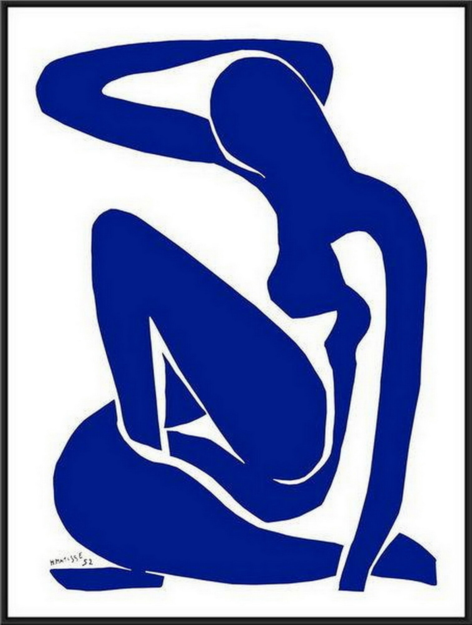 Плакат, постер Синяя обнаженная (Blue Nude II) Анри Матисс на бумаге, размер 21х30см