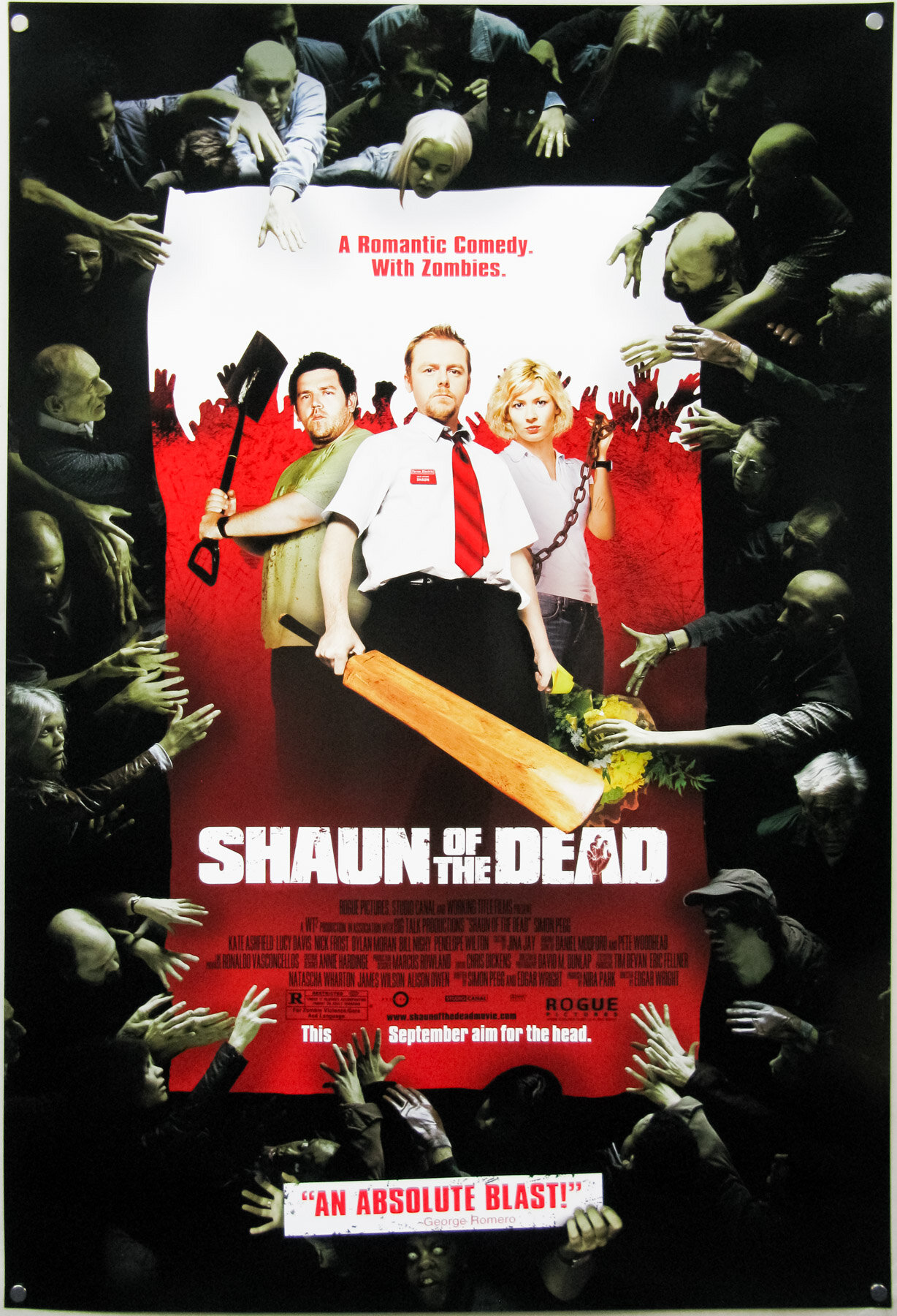 Плакат, постер Зомби по имени Шон (Shaun of the Dead) 2004 на бумаге, размер 21х30см