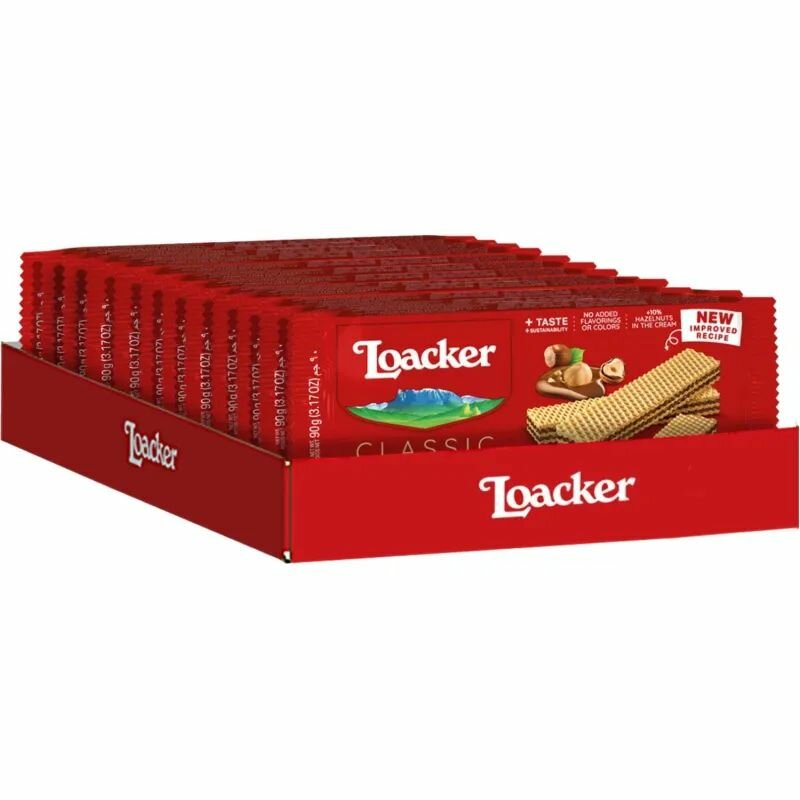 Вафли Loacker классик наполитанер, 90 г, 12 шт./уп.