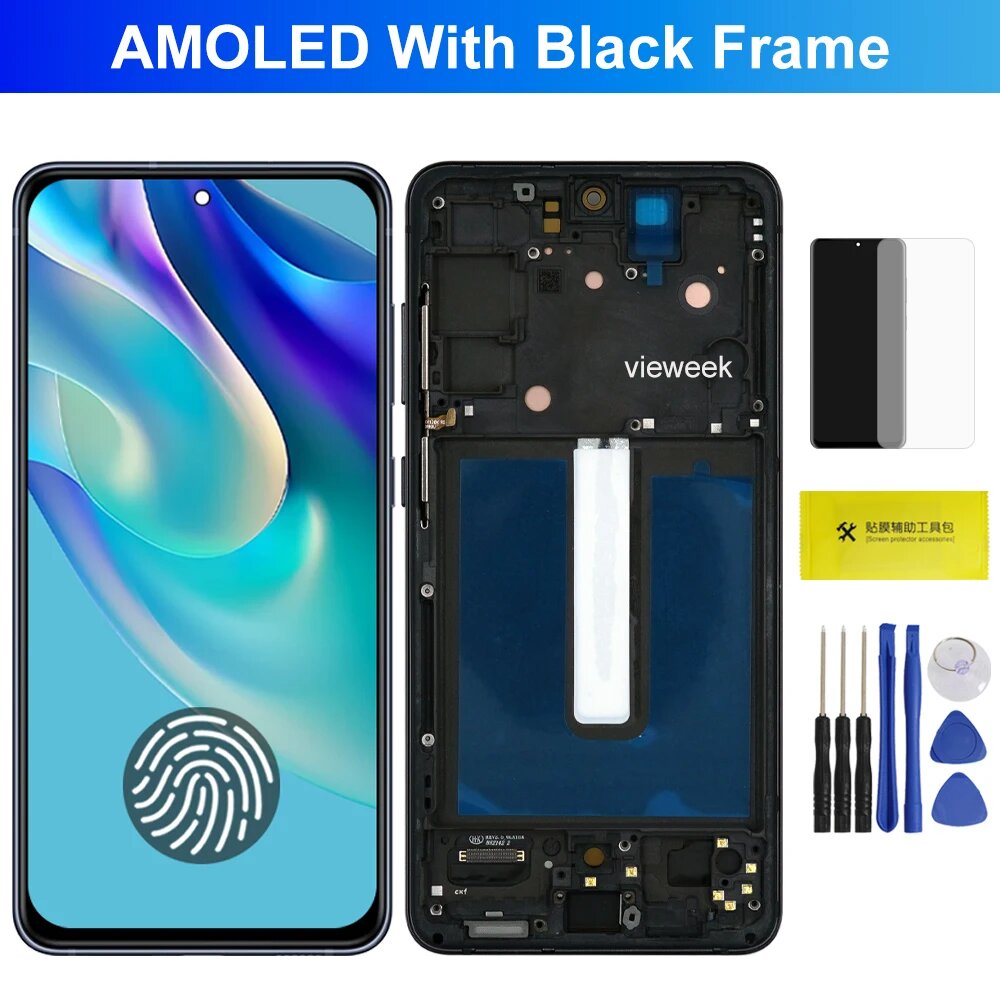 S21 FE Дисплей в сборе для Samsung Galaxy S21 FE 5G G990B G990B/DS ЖК-дисплей с цифровым преобразователем сенсорного экрана и деталями рамки AMOLED With Frame