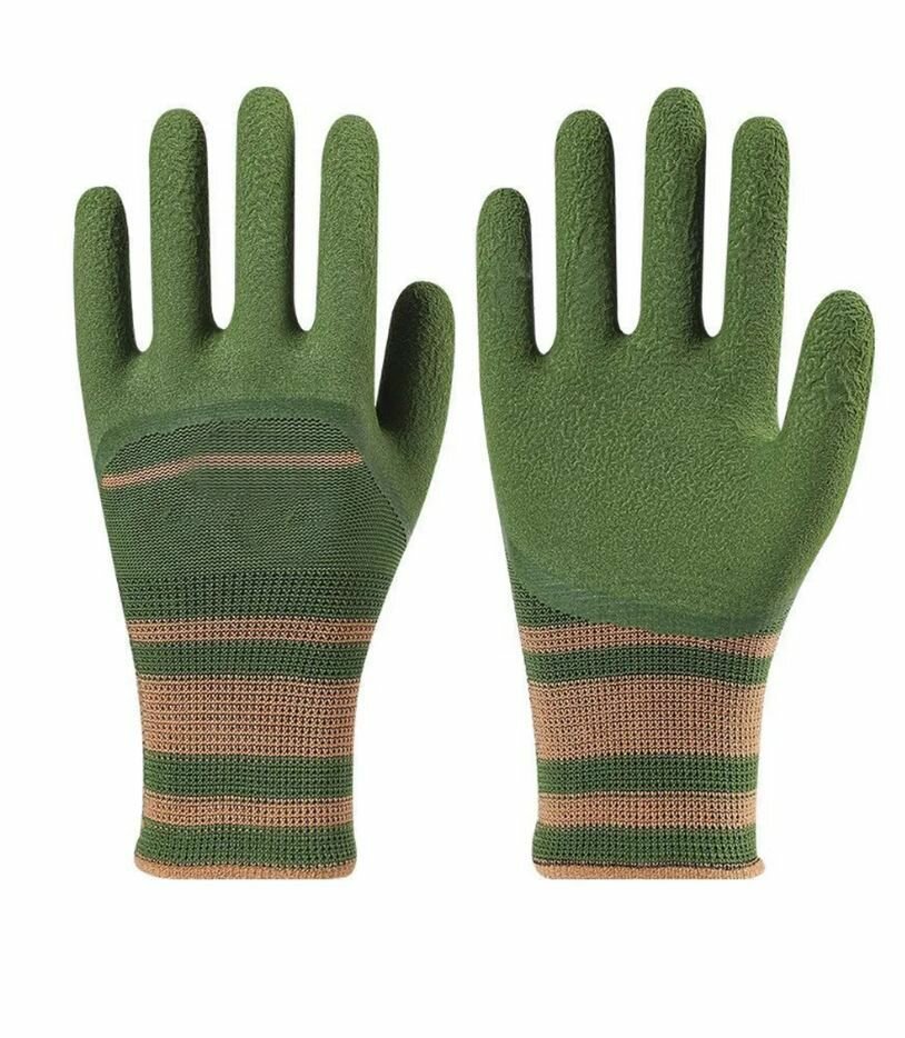 Перчатки рабочие, 3 пары, с нитриловым покрытием, нейлоновые