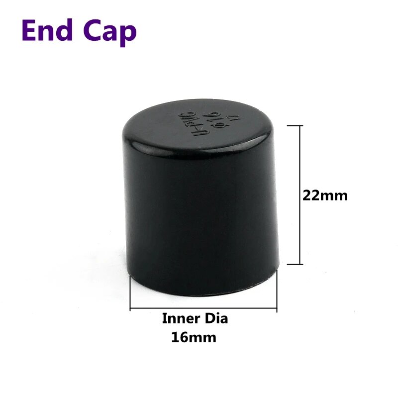 SHSMFC серые фитинги для ПВХ труб 16 мм Фиолетовый, End Cap, 8PCS