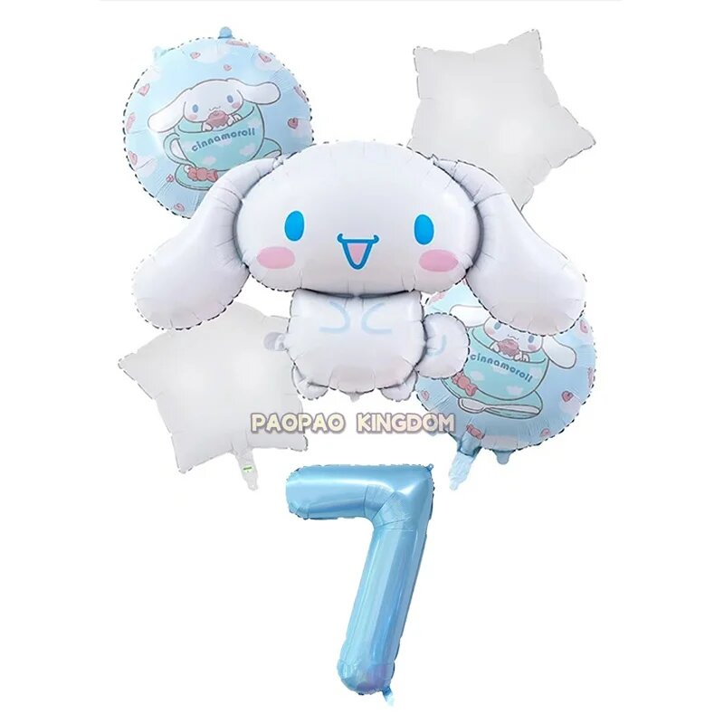 Шарики с Cinnamoroll, 7 лет, голубой