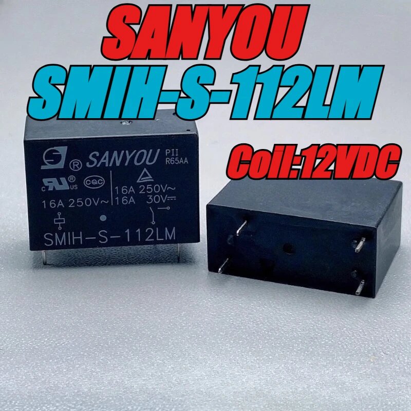 Реле SMIH-S-112LM 12В 16А 4-контактное