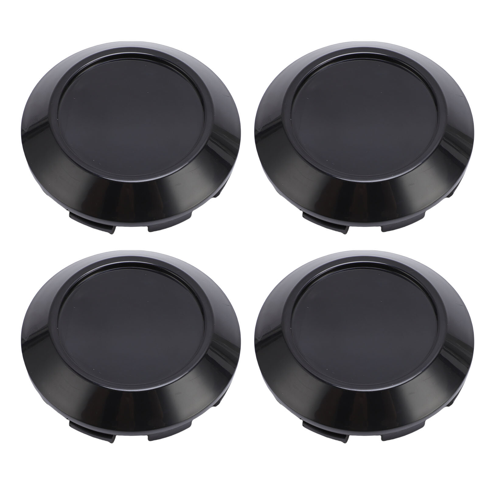 4 шт. колпачки ступицы ABS 76мм, черные, защелкивающиеся