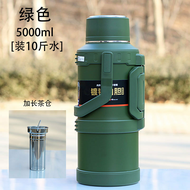 Термос из нержавеющей стали 304 с ручкой, портативный дорожный чайник для использования на открытом воздухе, чайник объемом 5 литров, оптовая продажа и покупка в больших количествах с нанесением логотипа.