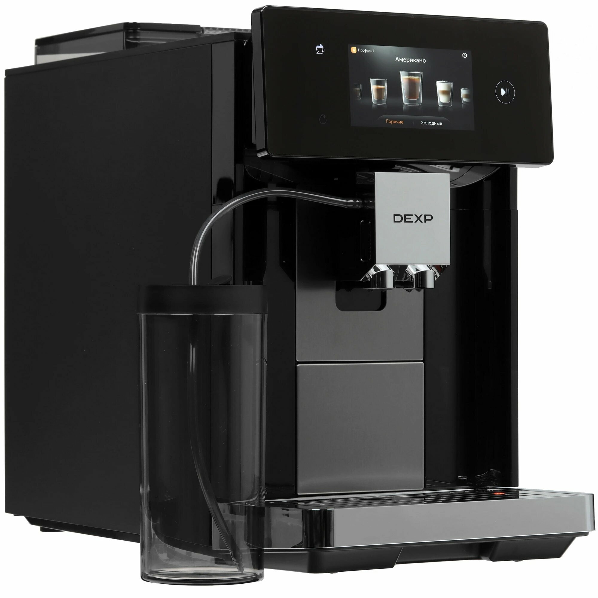 Кофемашина DEXP DAM-159AGC, автоматическая, регулировка крепости, черный