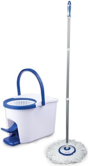 Набор для уборки Лайма (ведро 5 л с отжимом и педалью, швабра с круглой насадкой) для дома и офиса