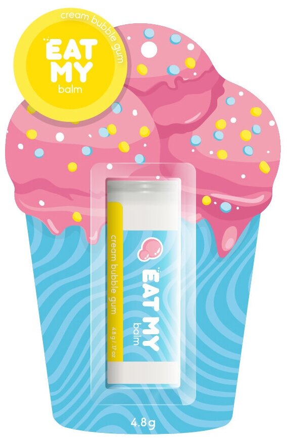 Eat My Ice Cream EAT MY бальзам для губ "Сливочный бабл гам"