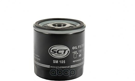 Фильтр масляный Daewoo Nexia Lanos Aveo Cruze 1.6 Lacetti Opel Astra H-J 1.4-1.6 SCT арт. SM105 - высокое качество товара
