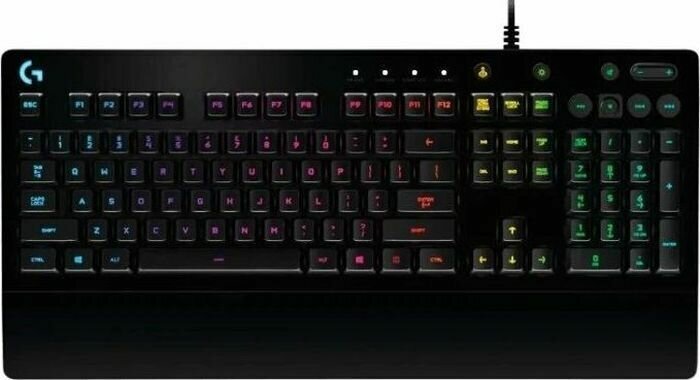 Клавиатура Logitech G213 Prodigy RGB черный USB Multimedia for gamer LED (подставка для запястий)(920-008092)