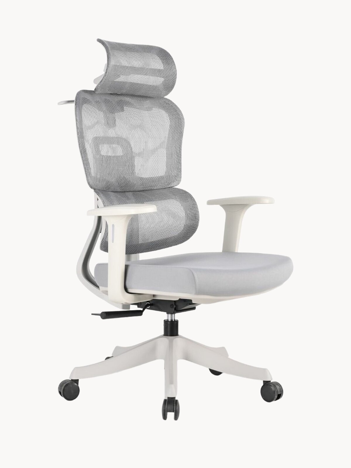 Компьютерное рабочее кресло на колесиках для руководителя myroo Office Hover A-562-1-GG в сетку. Взрослый крутящийся офисный стул с ругулировкой и ортопедической спинкой для работы за компьютером ПК
