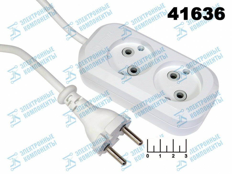 Удлинитель электрический 2/2м Makel (max-10A) (MGP102)