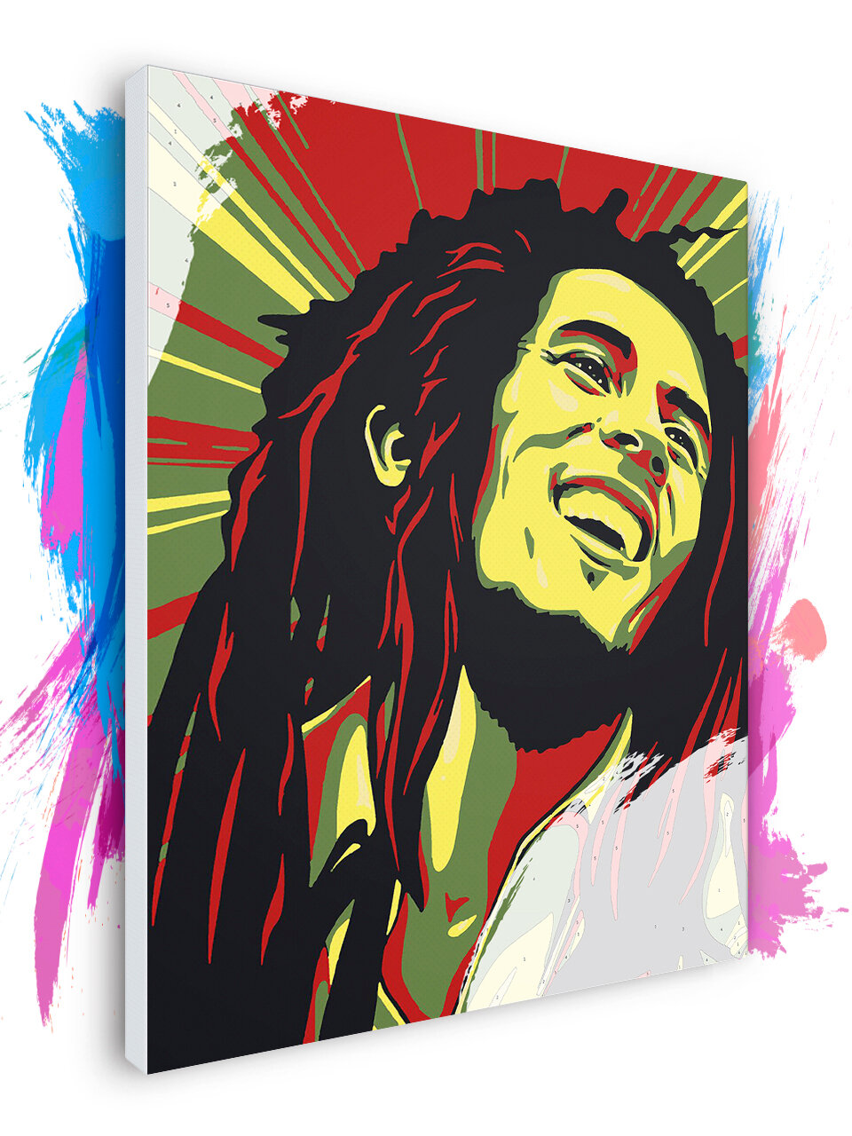 Картина по номерам на холсте Боб Марли, 40 х 50 см