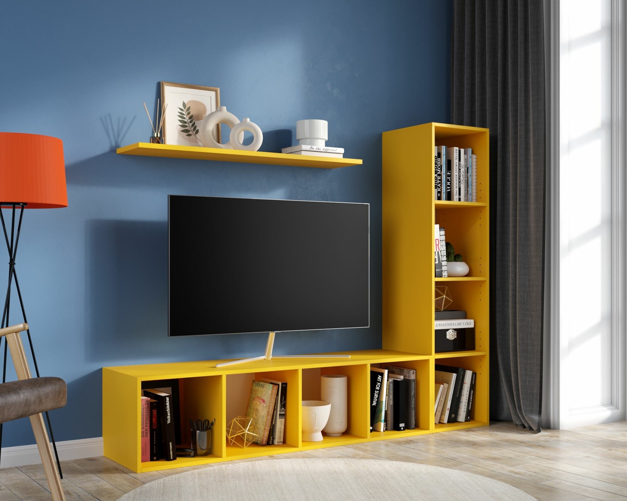 Стеллаж для книг "Билли 24" 185х148х39, солнечный свет