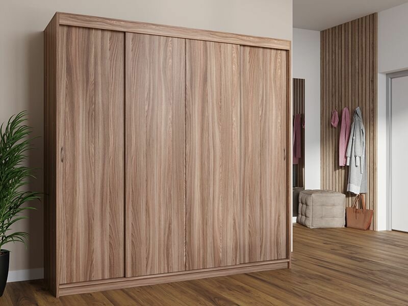 Шкаф купе для одежды со штангой "Эко 4" 220х200х45 Шимо темный