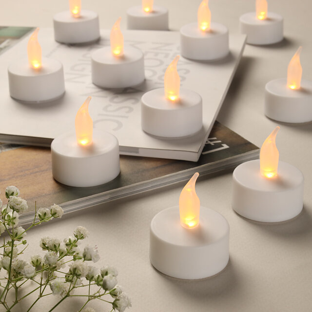 Чайная светодиодная свеча Classic в коробке 4 см, 24 шт, на батарейках, Koopman, MC5990200