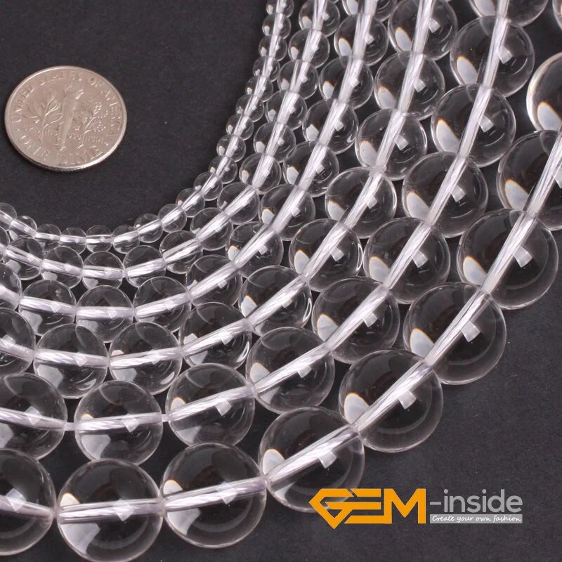 Белый горный хрусталь бусины GEM-inside G15722 12mm (approx 31pcs)