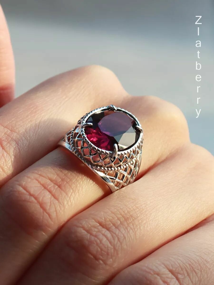 Перстень, серебро, 925 проба, родирование