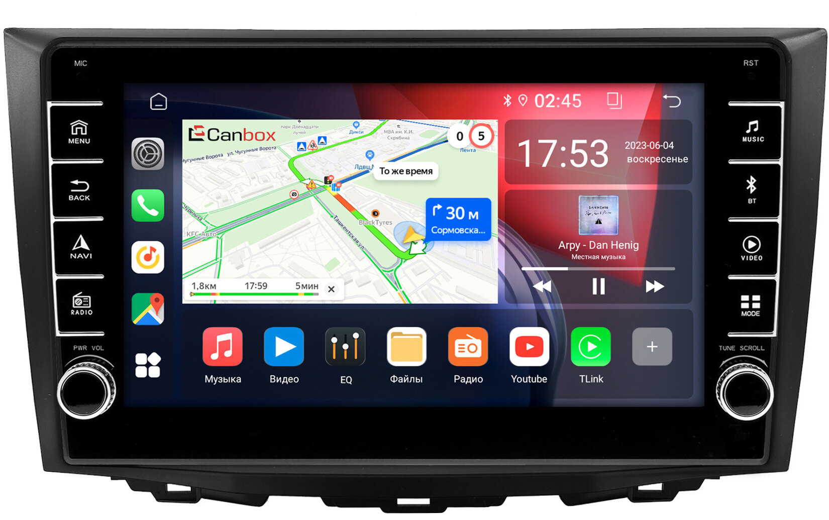 Штатная магнитола Suzuki Kizashi 2009-2014 Canbox BGT9-2804 2/32 Android 10 (IPS, DSP, CarPlay)