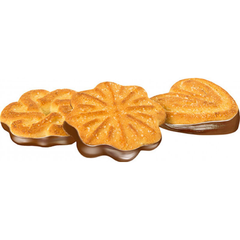 Печенье Яшкино Чайное сахарное с глазированным дном, 4 кг