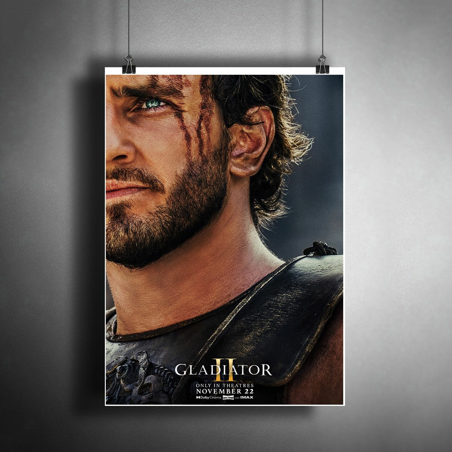 Постер плакат для интерьера Гладиатор 2 / Декор дома, офиса, комнаты A3 (297 x 420 мм)
