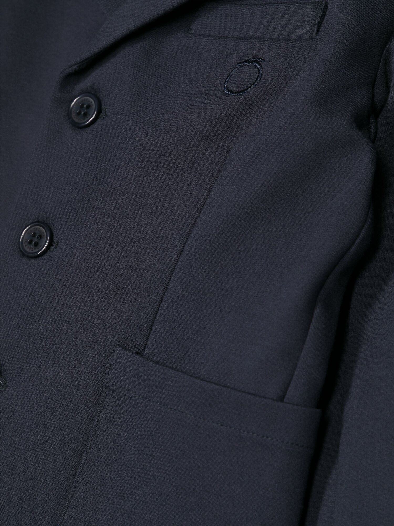 Пиджак TRUSSARDI Junior Logo-embroidered single-breasted blazer, размер 12 лет, синий — фото 1