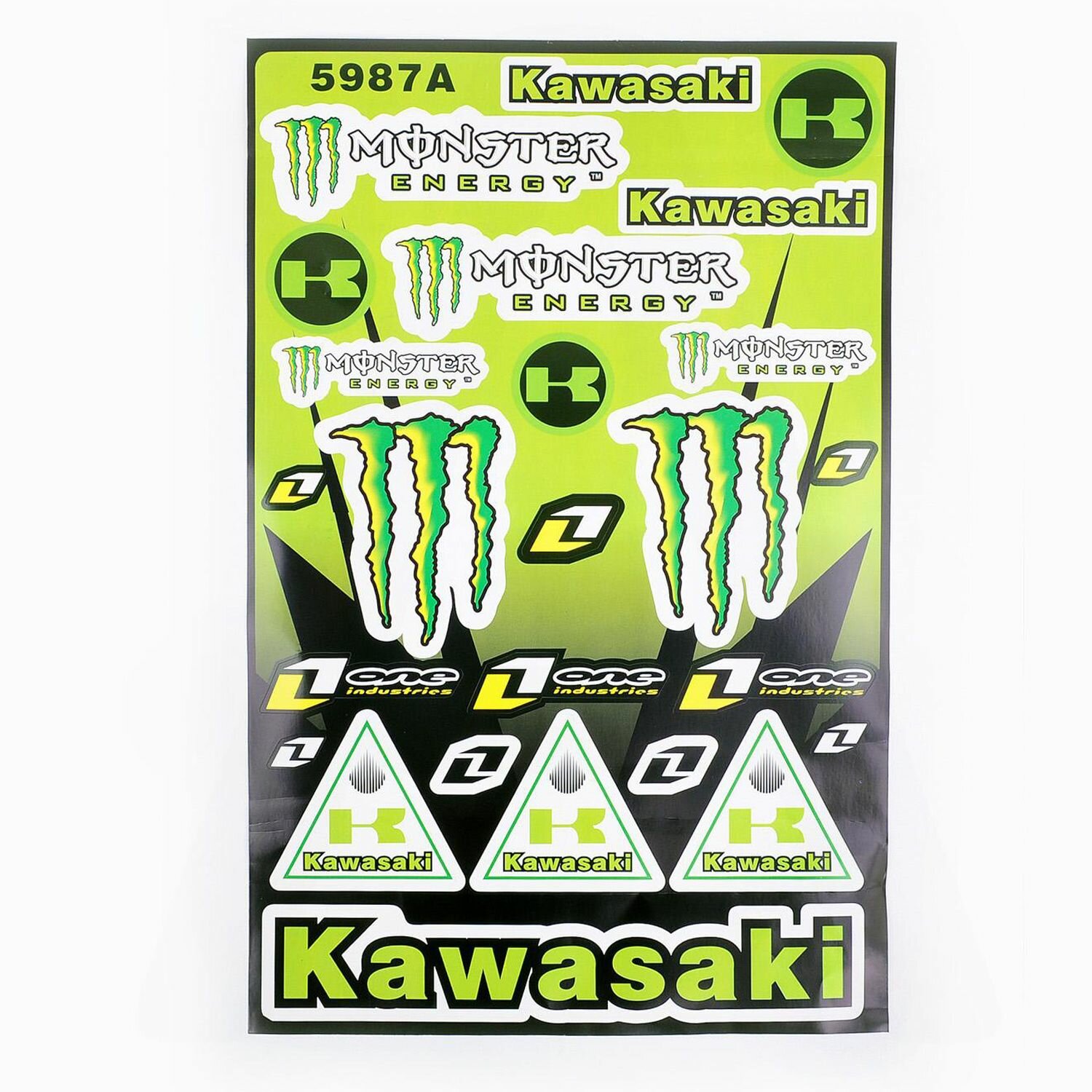 Наклейки (набор) спонсоры, KAWASAKI (28х43см) (#5987A)