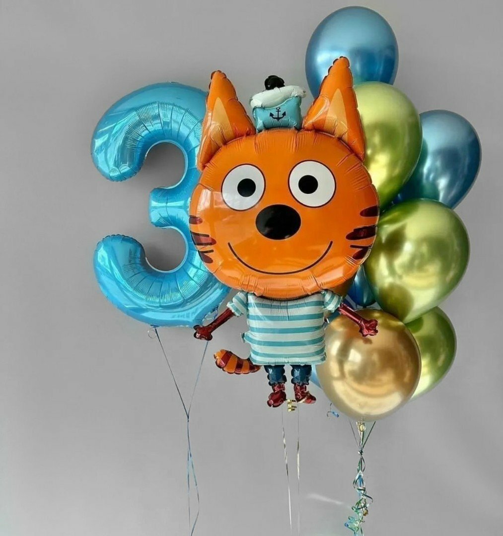 Набор шаров в стиле Три кота "Котенок Коржик и волшебные шары"