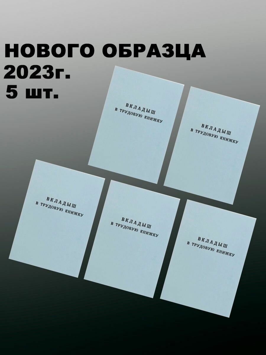 Бланк Бухгалтерский Вкладыш в трудовую книжку 5 шт. серия BT-III, 2023 год