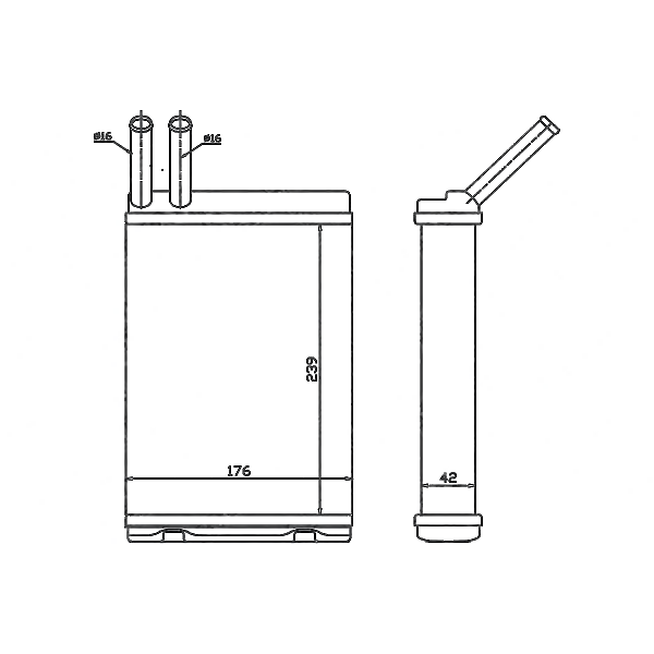 STELLOX 10-35129-SX (1035129_SX / 1307236 / 3045901) радиатор печки\ Volvo (Вольво) 740 84-92 / 760 83-90 / 940 / 960 91-98