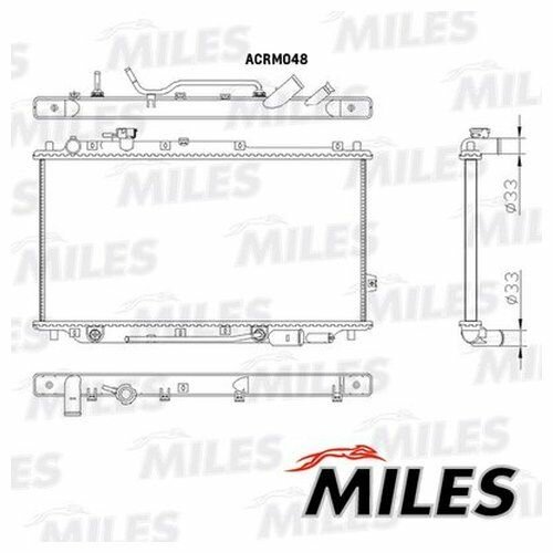 Основной радиатор (двигателя) MILES ACRM048 для Kia Carens II, Cerato, Sephia, Shuma II