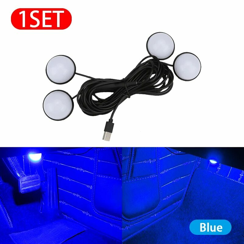 Светодиодная подсветка салона авто Blue