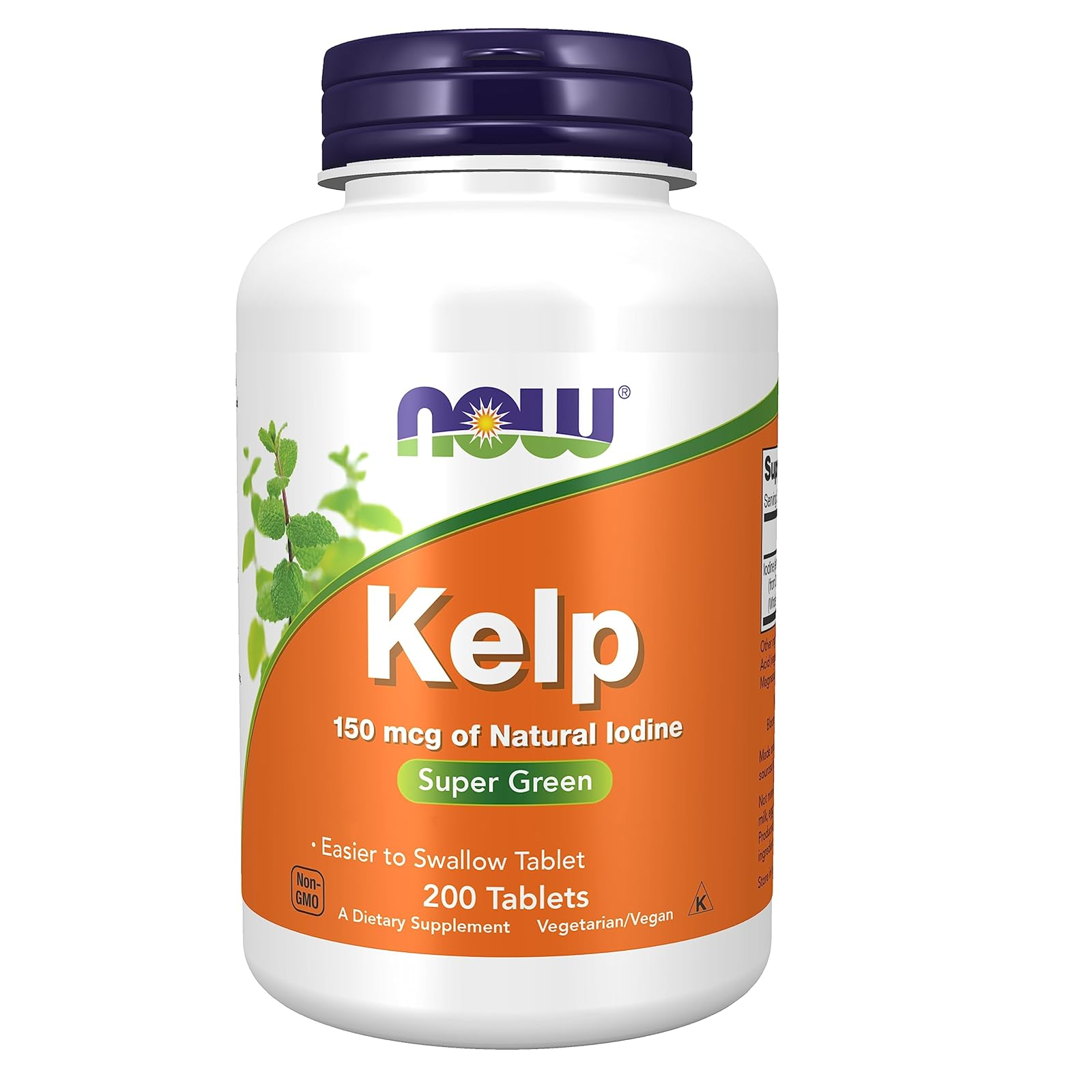 NOW Foods, Kelp, Келп Йод из органических бурых водорослей в таблетках, 150 мкг, 200 шт.