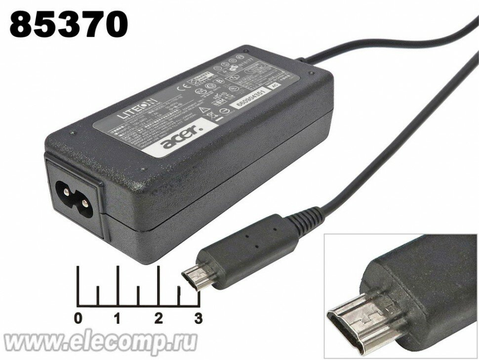 Блок питания 12V 1.5A Acer Iconia Tab AC-N292 (PA-1700-02) импульсный без шнура (восьмерка)