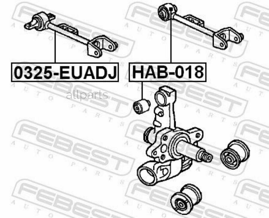 FEBEST 0325EUADJ рычаг задней подвески верхний!\ Honda Civc all 01>