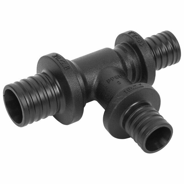 Ростерм аксиальный тройник PPSU 20x16x16 мм для бытовой водопроводной системы