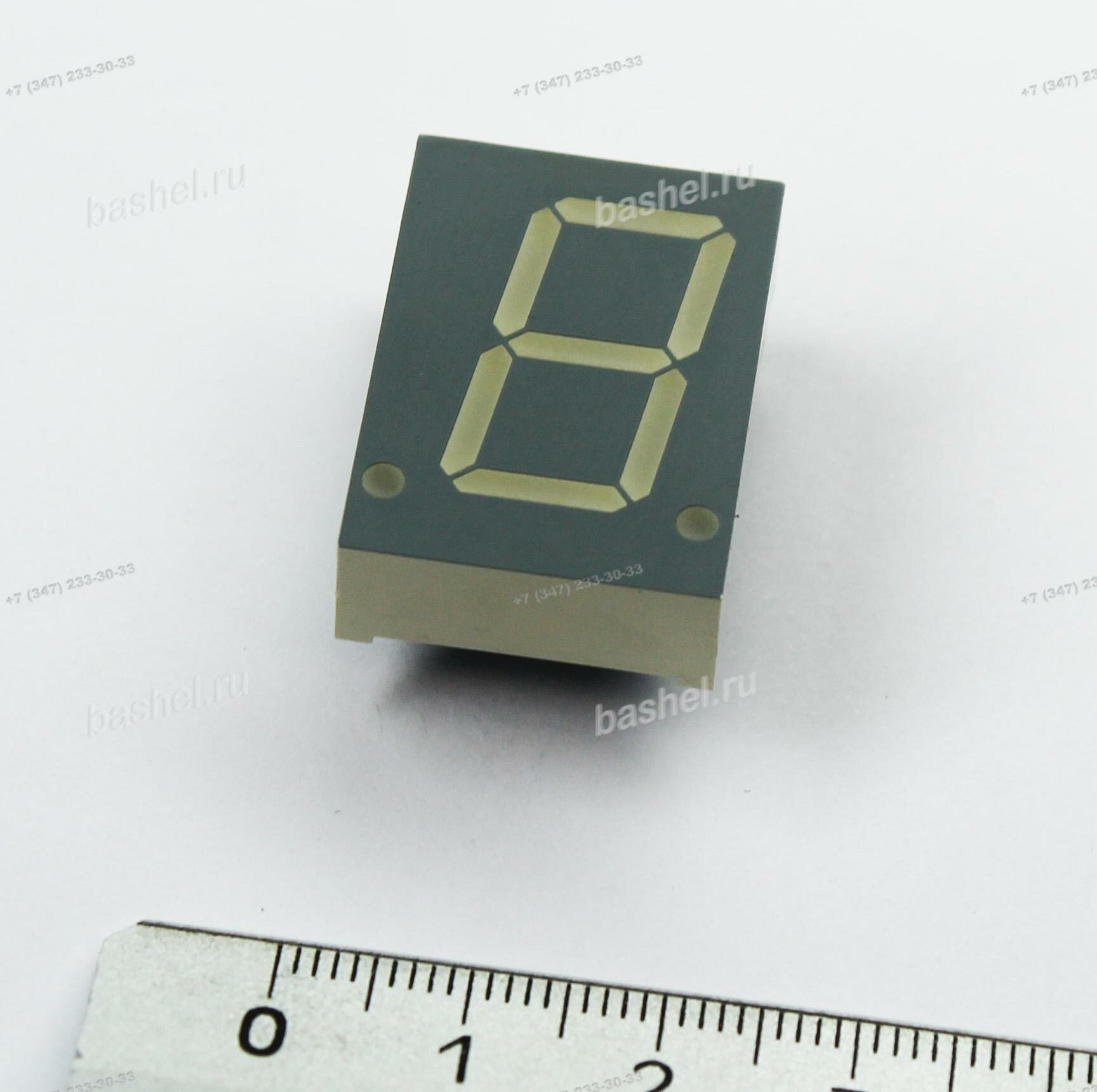 Индикатор SC08-11SRWA (20,32мм 1х7 кр. ОК 24 мКд), LED1DIG_0.8"_16P, KGB